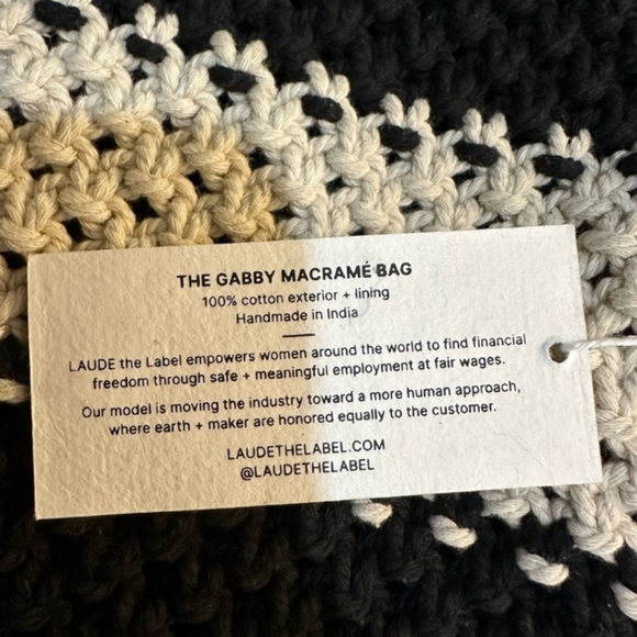 Laude The Label | Bags | Nwt Curateur Laude The Label Gabby Macrame Bag ...